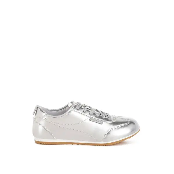 RAG & CO Astylos Metallic Faux Leather Sneakers In By