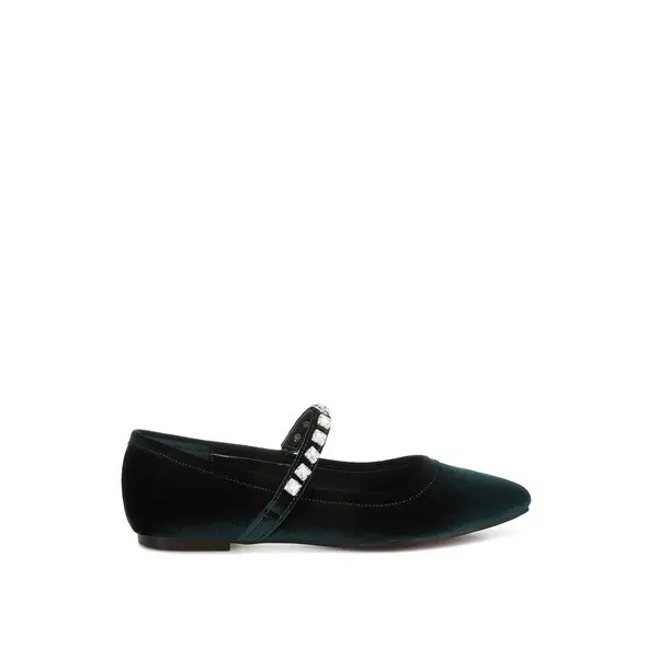 RAG & CO Aralia Velvet Mary Jane Ballerinas In By