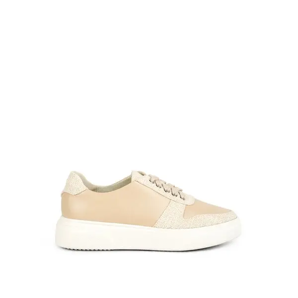 RAG & CO Neutrals Kjaer Dual Tone Leather Sneakers In Beige By - Beige/black