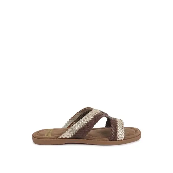 RAG & CO Eirata Braided Real Leather Slip-on Flats In By