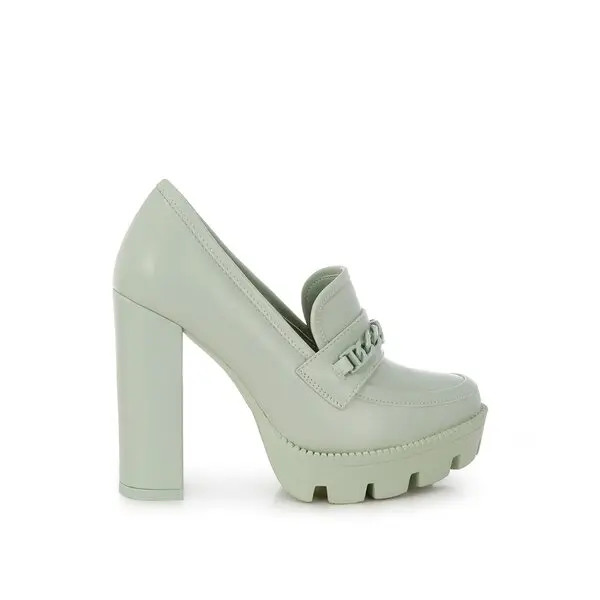 RAG & CO Corinne Chain Embellished Chunky Loafers