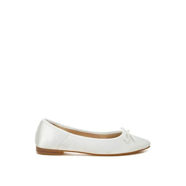RAG & CO Fearless Satin Bow Embellished Ballerinas In By