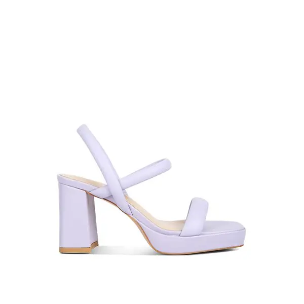 RAG & CO Joslyn Slingback Block Heel Sandals In Lilac By
