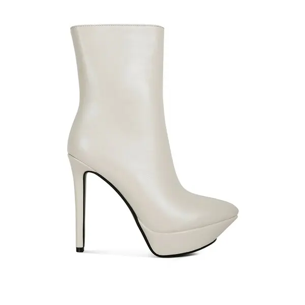 RAG & CO Neutrals Magna Platform Heel Ankle Boot By