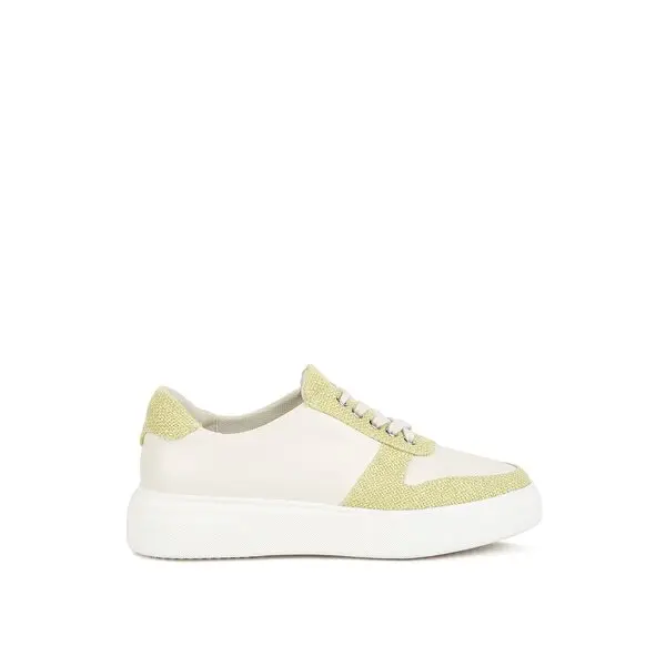 RAG & CO Kjaer Dual Tone Leather Sneakers In By - Green