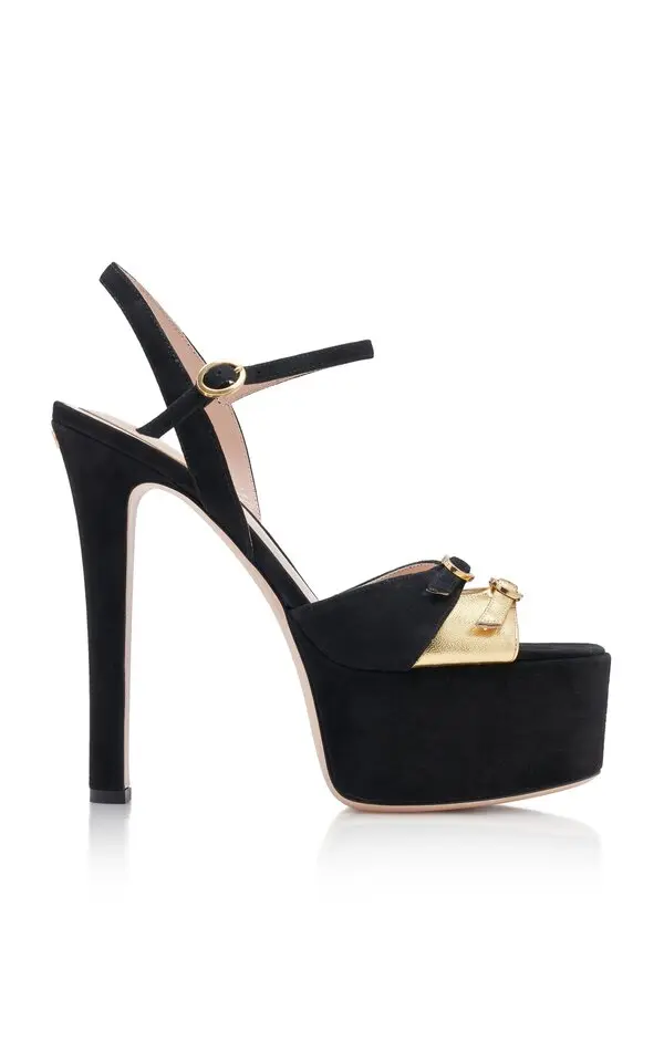 Valentino Garavani Crasher Suede Platform Sandals