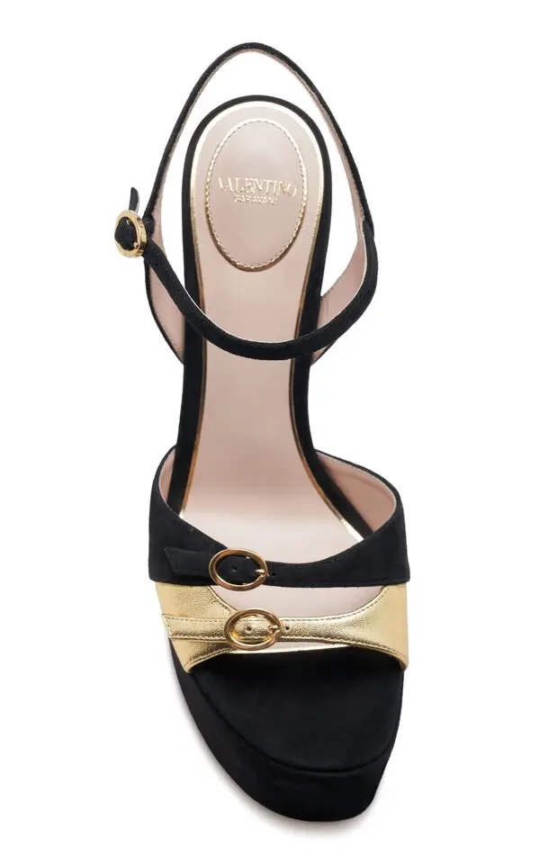 Valentino Garavani Crasher Suede Platform Sandals