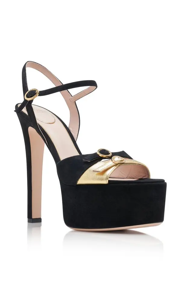 Valentino Garavani Crasher Suede Platform Sandals