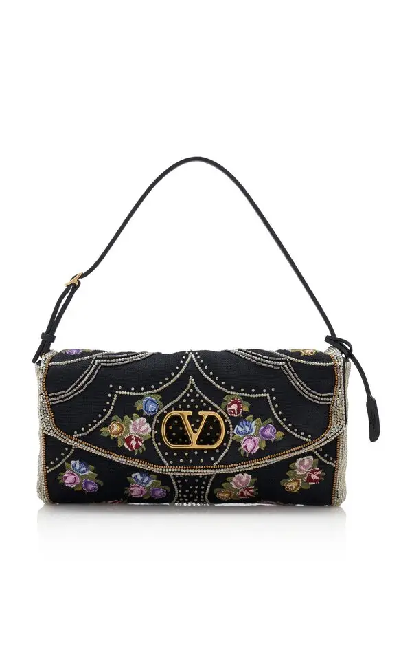 Valentino Garavani Devain Small Beaded Shoulder Bag