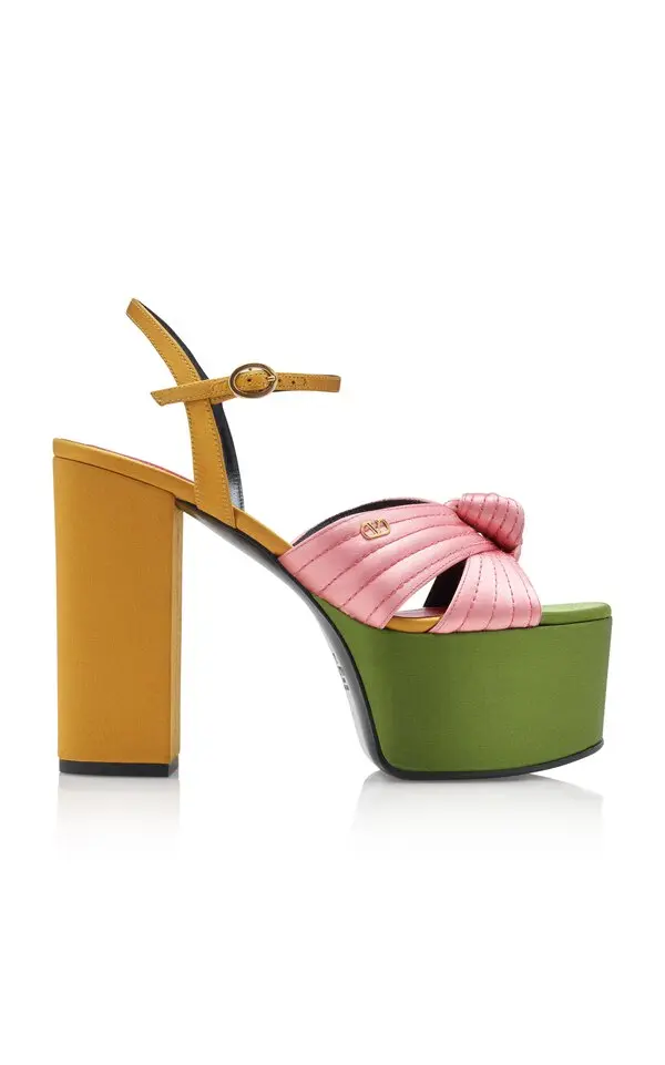 Valentino Garavani Crasher Satin Platform Sandals