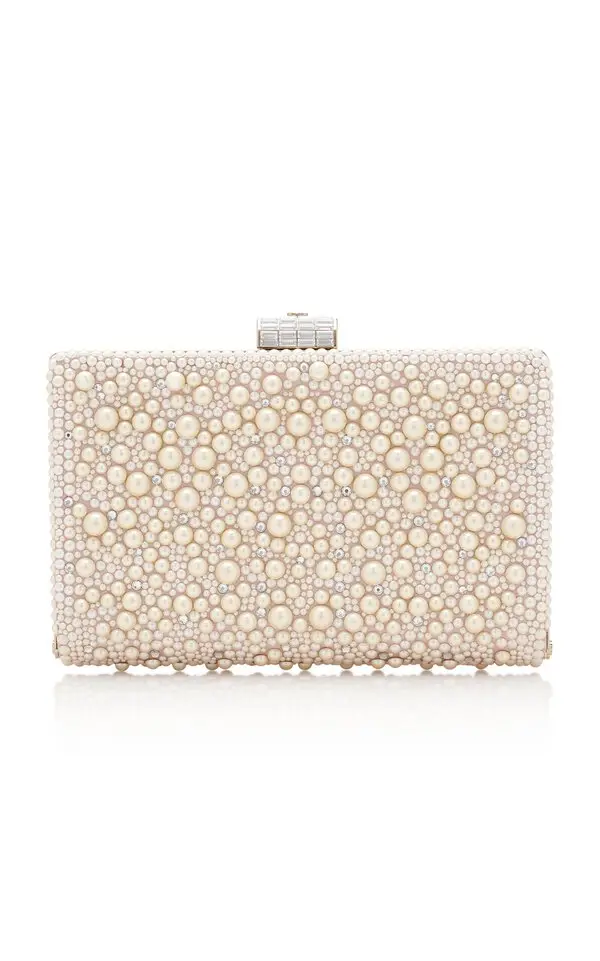 Valentino Garavani Berthe Pearl-embellished Minaudiere