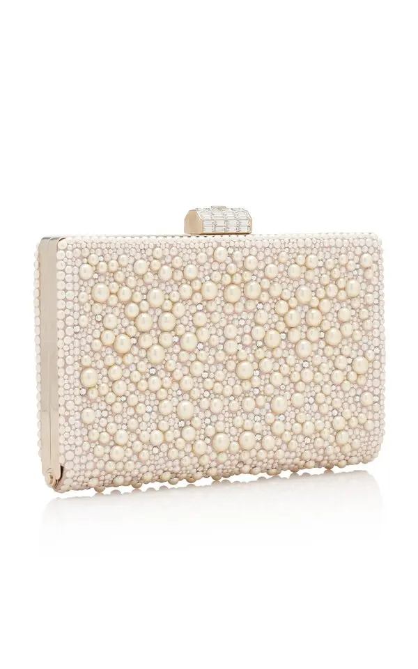 Valentino Garavani Berthe Pearl-embellished Minaudiere