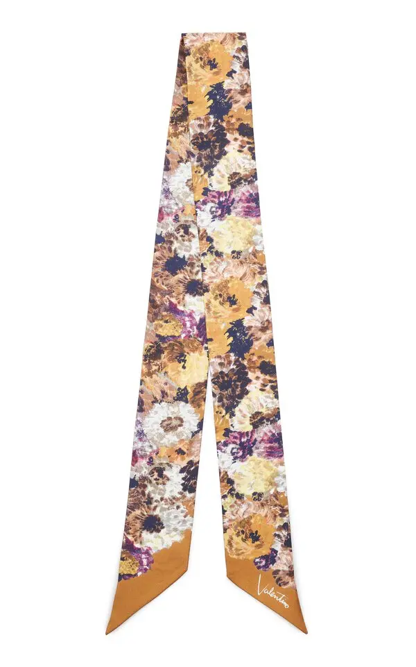Valentino Garavani Floral Silk Skinny Scarf - Multi