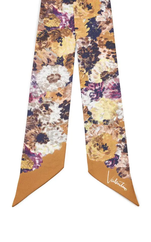 Valentino Garavani Floral Silk Skinny Scarf
