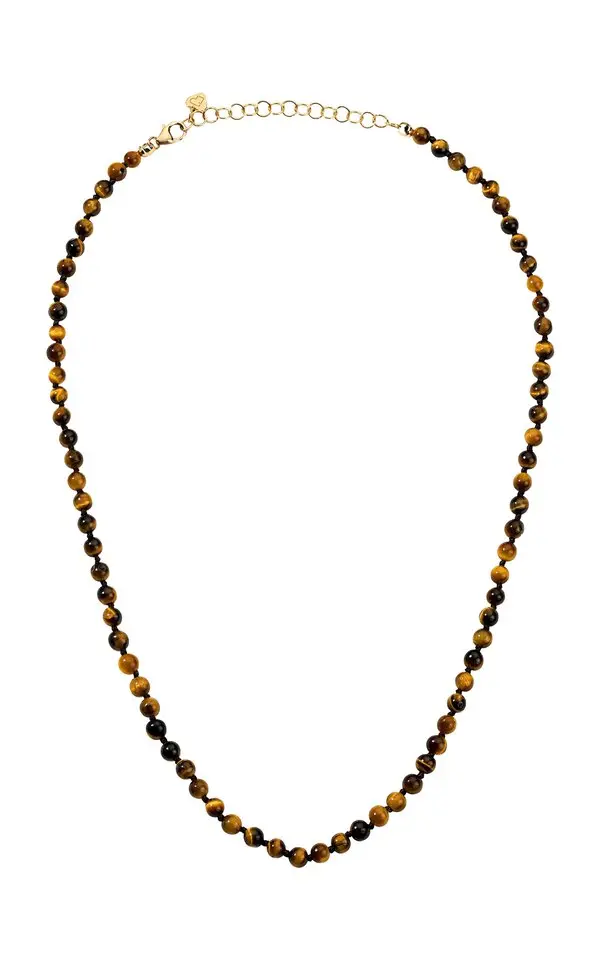 EDEN PRESLEY Tiger's Eye Candy Bead Necklace - Brown