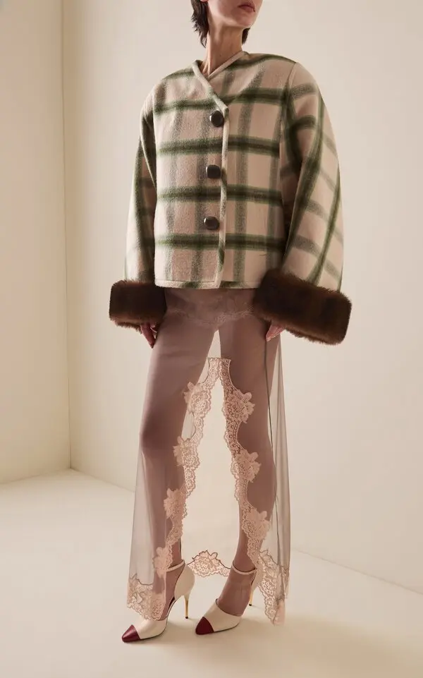 Valentino Garavani Stretch Lace Mini Shorts
