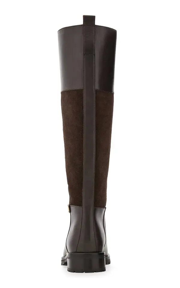 FERRAGAMO Ofely Calfskin Leather Knee Boots