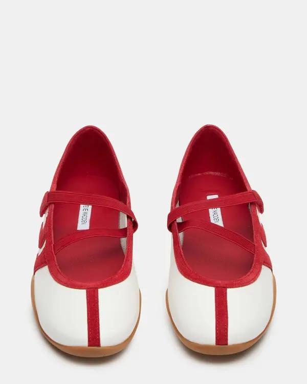 Steve Madden Pulse Ballet Sneakers - White/red