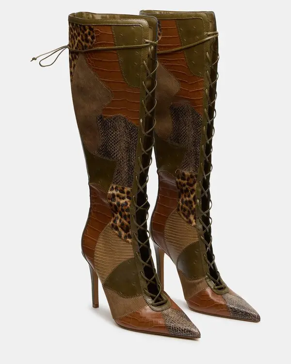 Steve Madden Marelyn Wide Calf Lace-up Boots