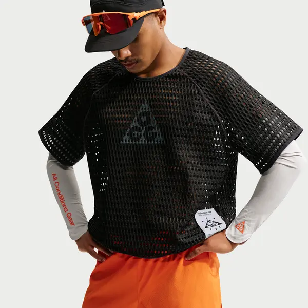 Nike Radical Airflow Dri-fit Short-sleeve Trail Running Top - Grey