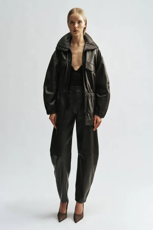 Bardot Ryan Leather Barrel Pant