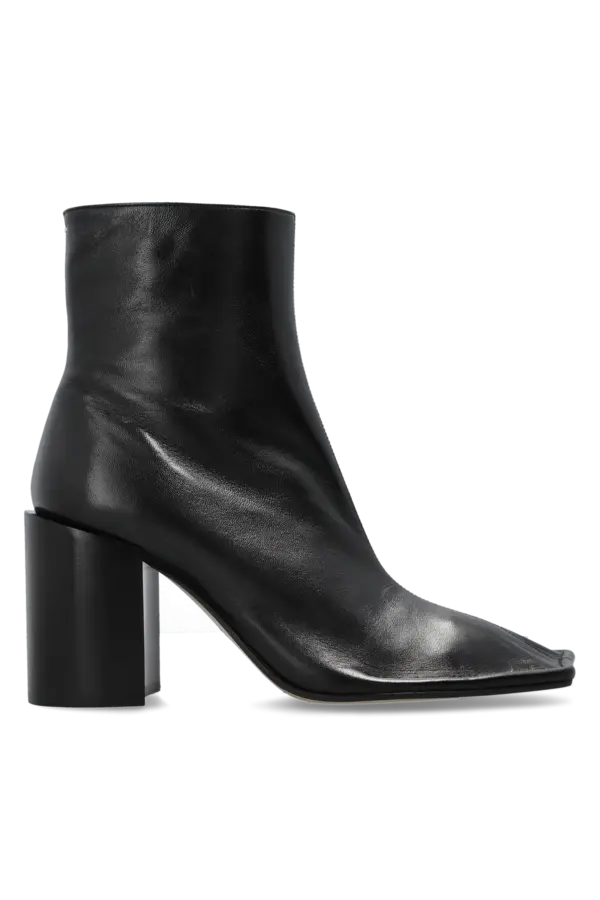 MAISON MARGIELA Leather Heeled Ankle Boots - Black