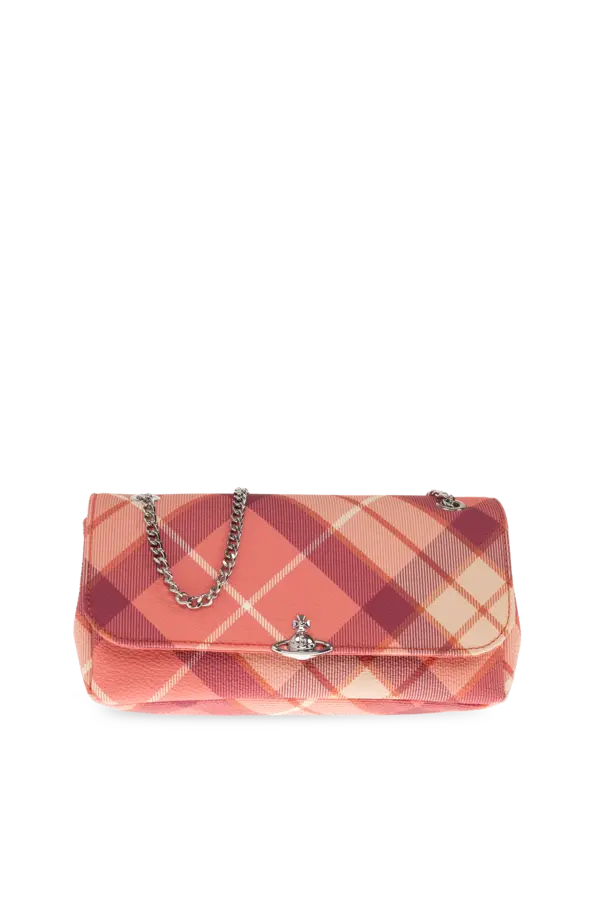 VIVIENNE WESTWOOD Plaid Bag With Logo - Pink