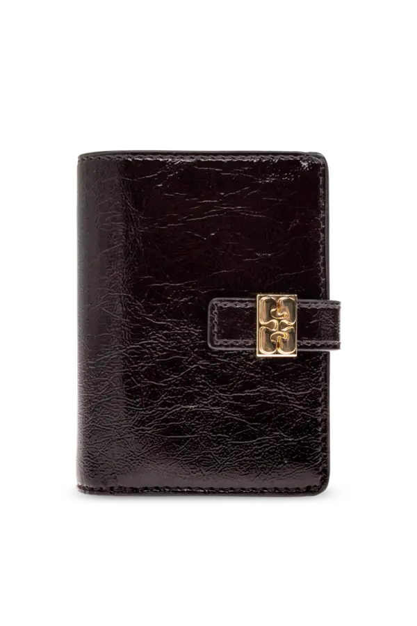 GANNI Eco Leather Wallet - Brown