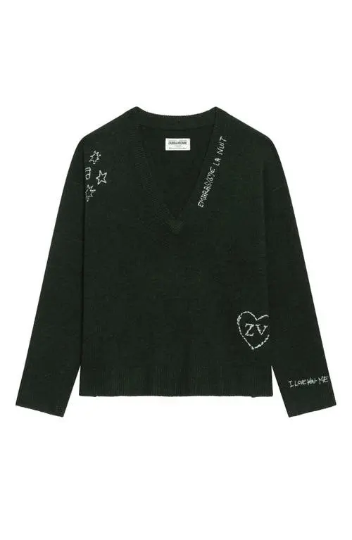 Zadig&Voltaire Mikyz Cashmere V-neck Sweater