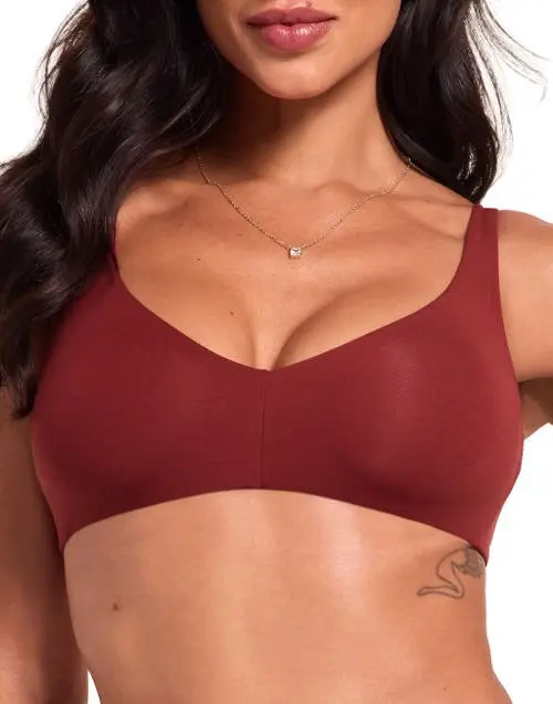 ADORE ME Solene Unlined Bralette Bra - Dark Red