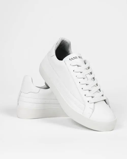 SANS MATIN Olympus Minimalist Low-top Sneaker - White