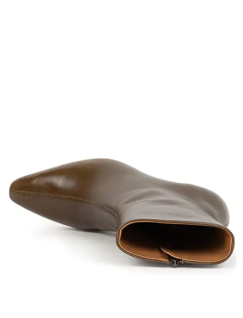 BOBBIES Milie Ankle Boots - Olive Brown