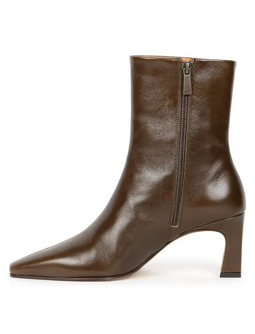 BOBBIES Milie Ankle Boots - Olive Brown