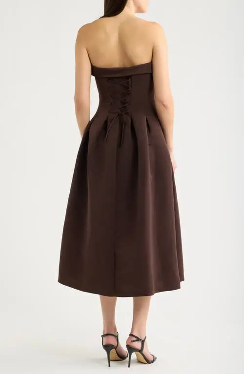 Parker Strapless Foldover Midi Dress