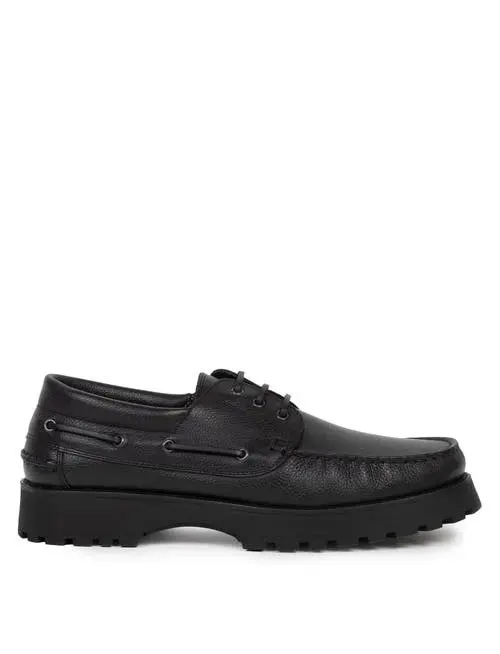 BOBBIES Leif Boat Shoes - Caviar
