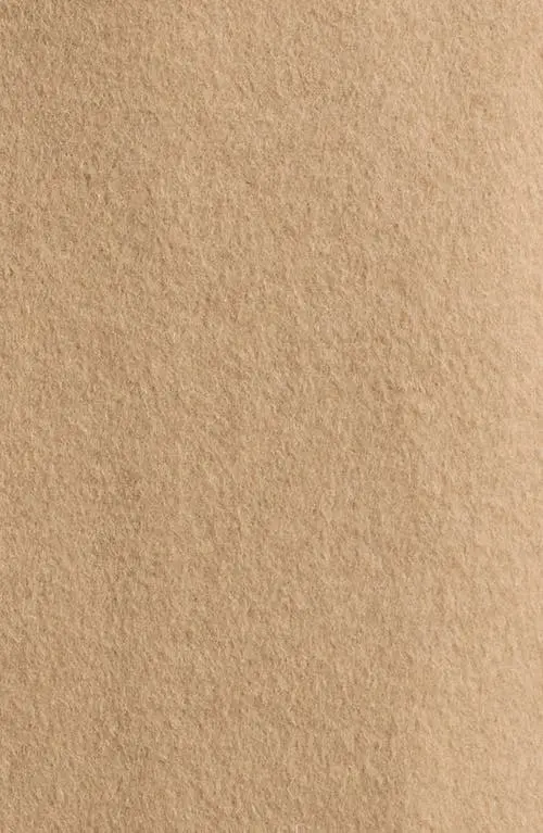 Calvin Klein Boyfriend Double Breasted Wool Blend Coat - Camel