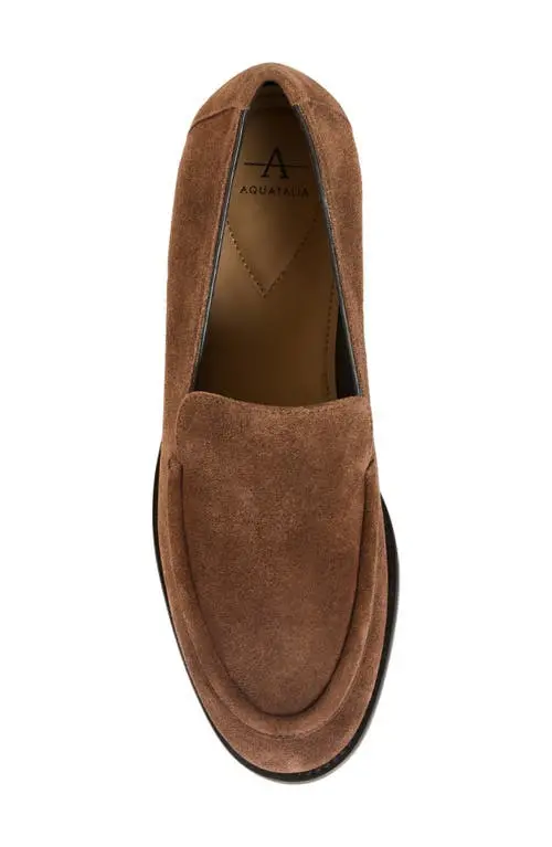 Aquatalia Sinita Water Repellent Loafer - Cognac Suede