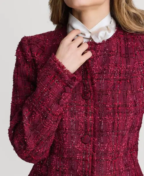 REALLY WILD CLOTHING Audrey Boucle Jacket - Wine