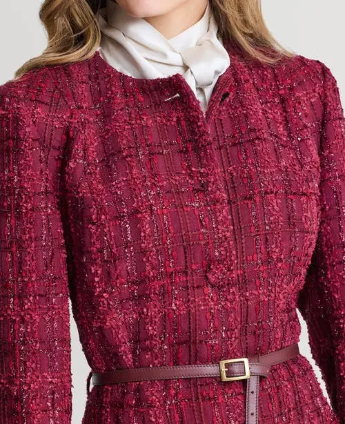 REALLY WILD CLOTHING Audrey Boucle Belted Coat