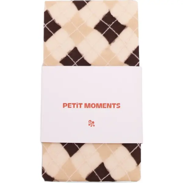 PETIT MOMENTS Constance Argyle Print Dress Socks - Brown