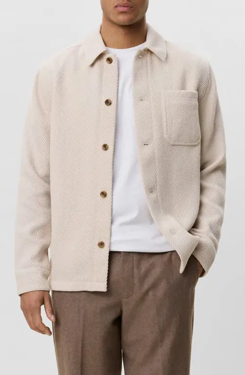 LES DEUX Twill Overshirt - Ivory