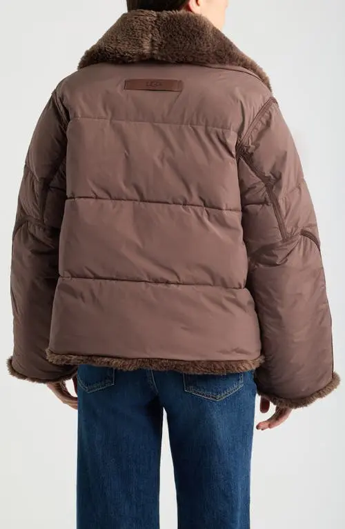 UGG Wylda Faux Fur Trim Puffer Jacket