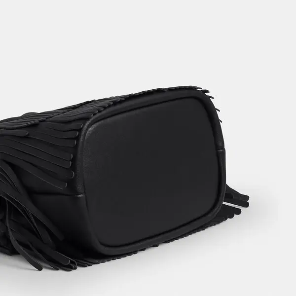 COACH OUTLET Faye Mini Drawstring Bag With Fringe - Gold/black