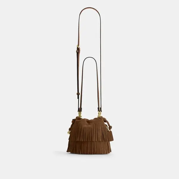 COACH OUTLET Faye Mini Drawstring Bag With Fringe