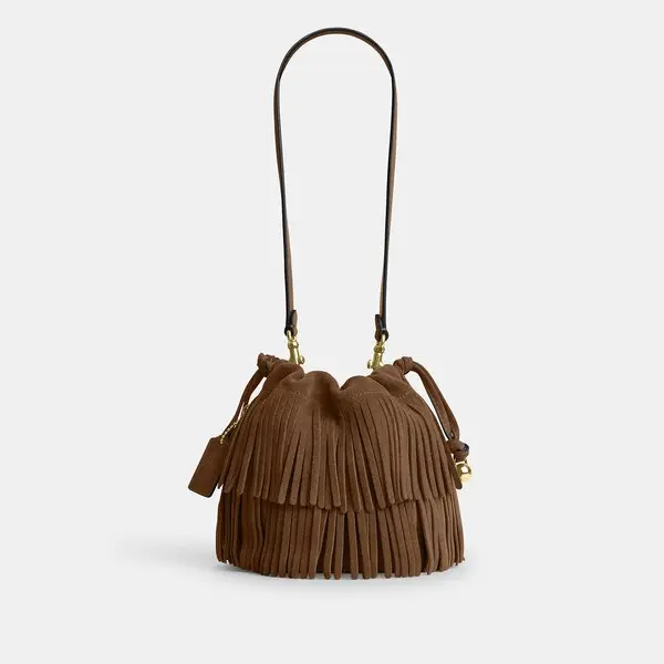 COACH OUTLET Faye Mini Drawstring Bag With Fringe
