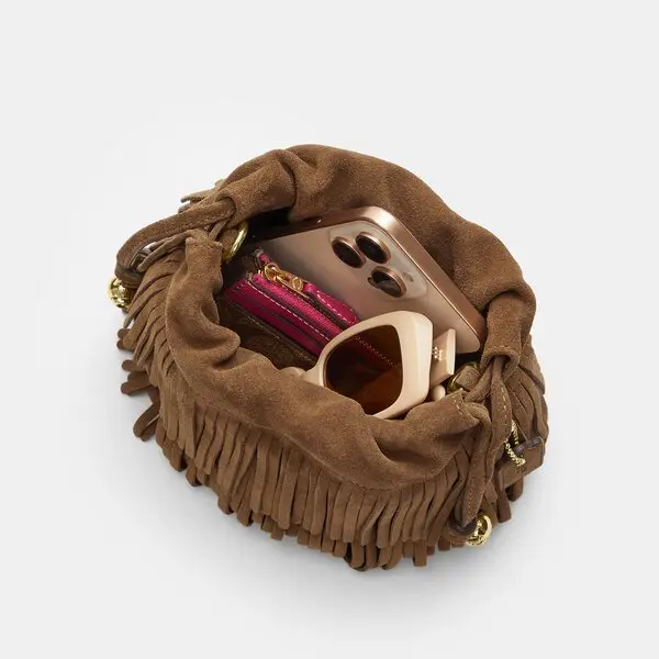 COACH OUTLET Faye Mini Drawstring Bag With Fringe