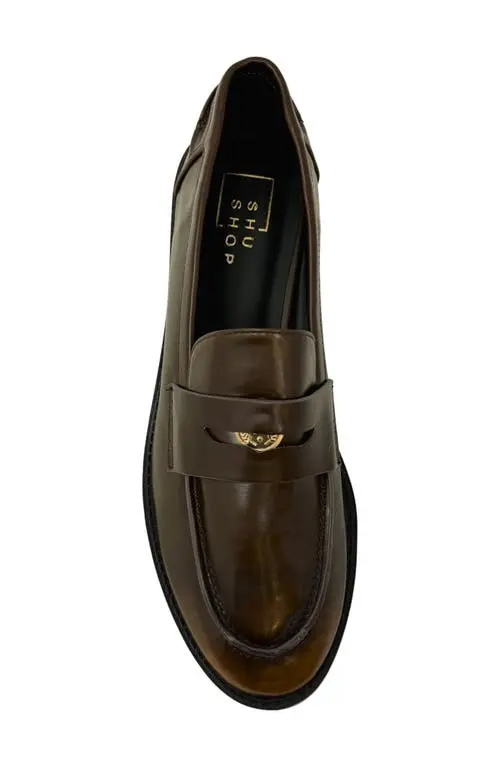 SHU SHOP Tammy Faux Leather Loafer - Brown