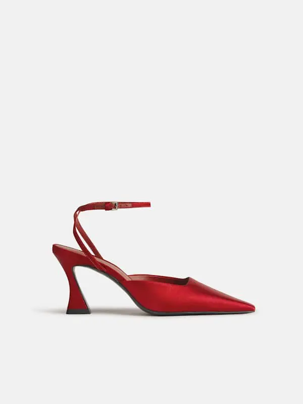 REFORMATION Natasha Pump Textile - Red