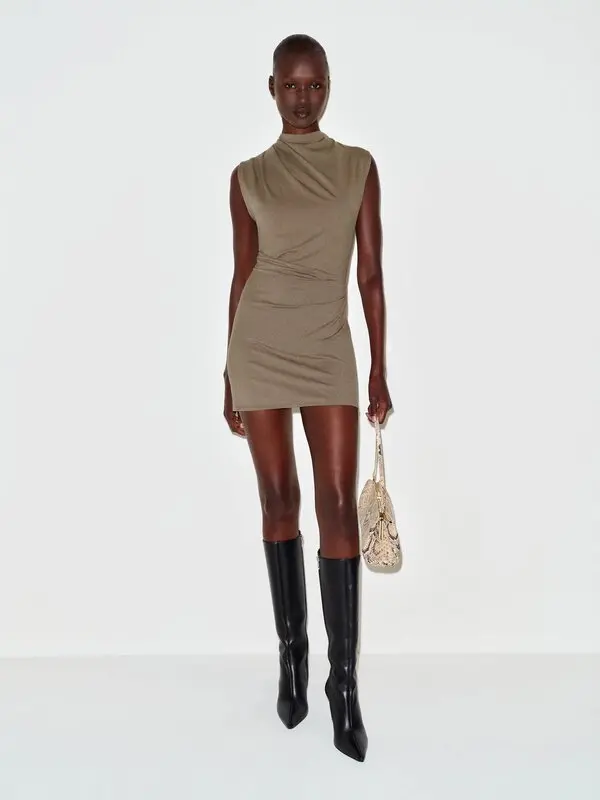 REFORMATION Amias Knit Dress - Brown