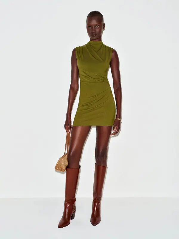 REFORMATION Amias Knit Dress - Green